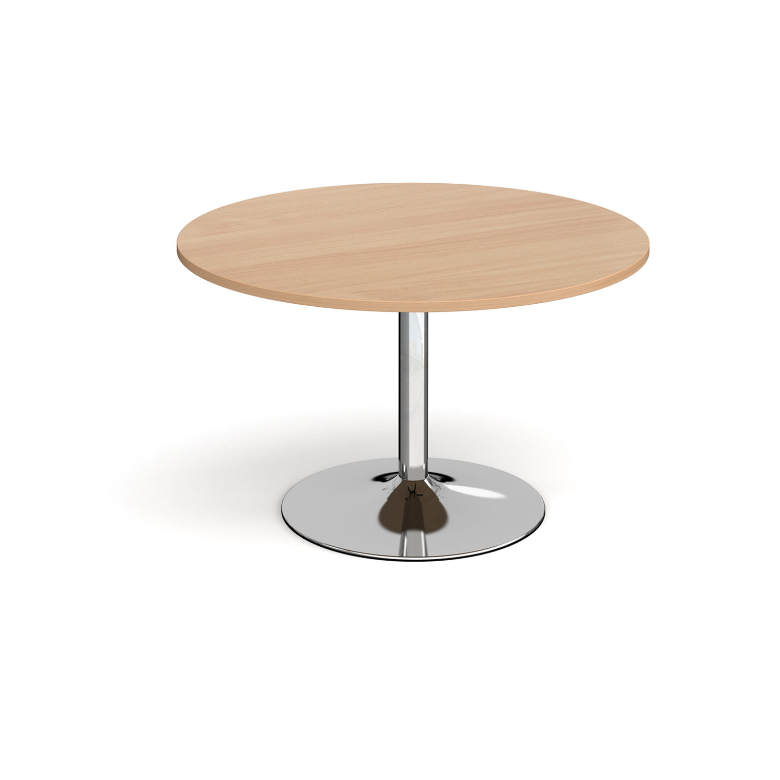 Trumpet base circular boardroom table – chrome frame – Velvo | Mr Office UK